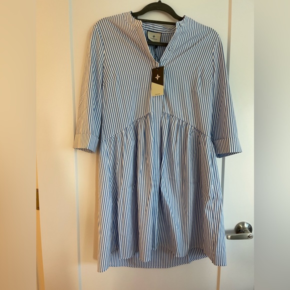 Tuckernuck | Dresses | Tuckernuck Royal Shirt Dress Blue And White Size ...